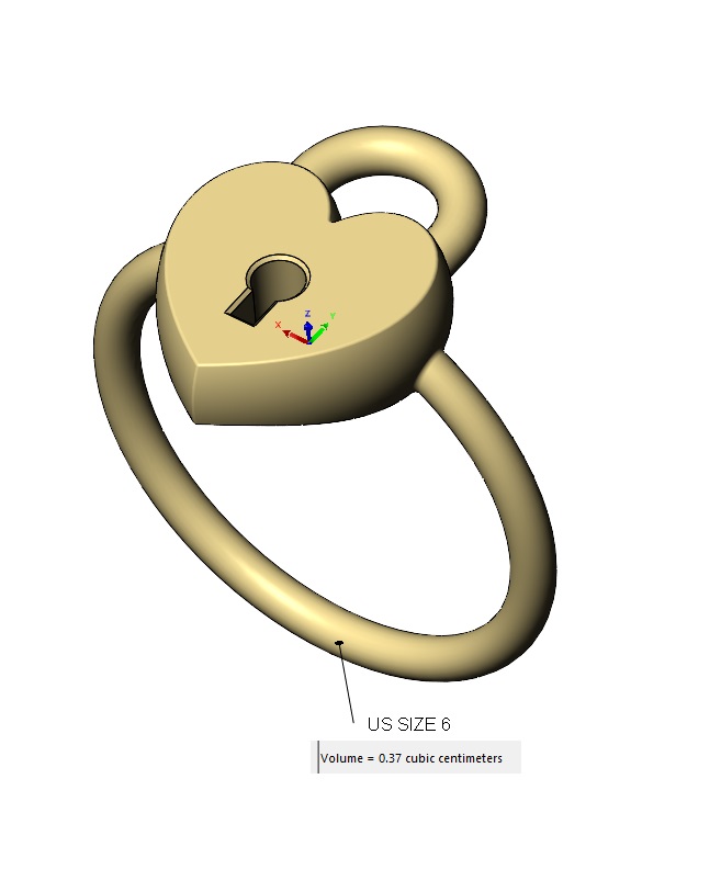 STL file Heart shaped lock bands US sizes 6 7 8 3D print model 💜 (3MF ...