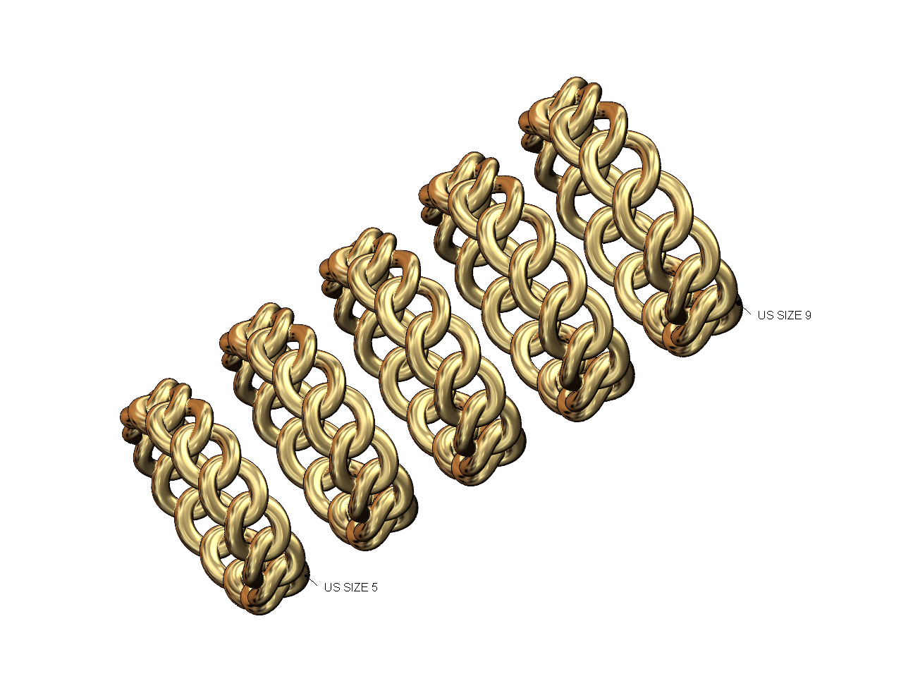 STL file Basic chain link band US sizes 5to9 3D print model 🔗・3D ...