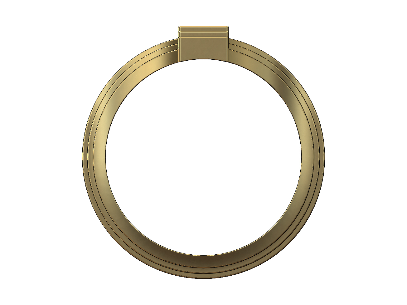 Archivo STL Anillo de sello rectangular grabable Modelo de impresión en ...