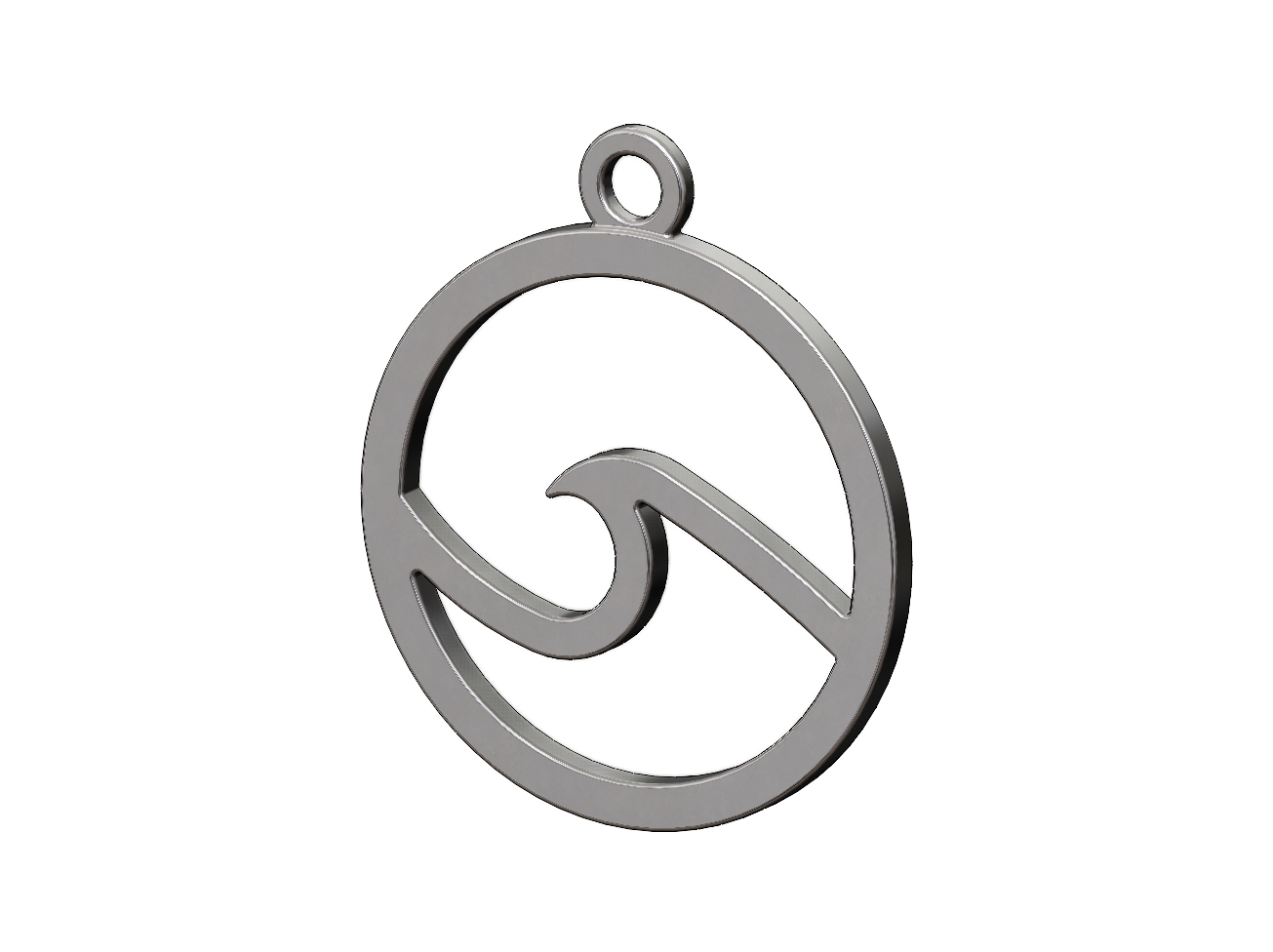 🌊 Surfer wave pendant and keychain 3D print model・ STL File for ・Cults
