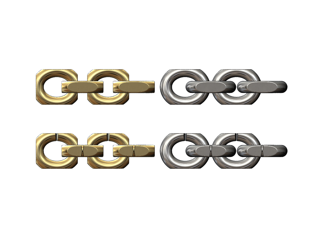 🤏 Faceted small bracelet and chain link 3D print model・ STL File for ・Cults