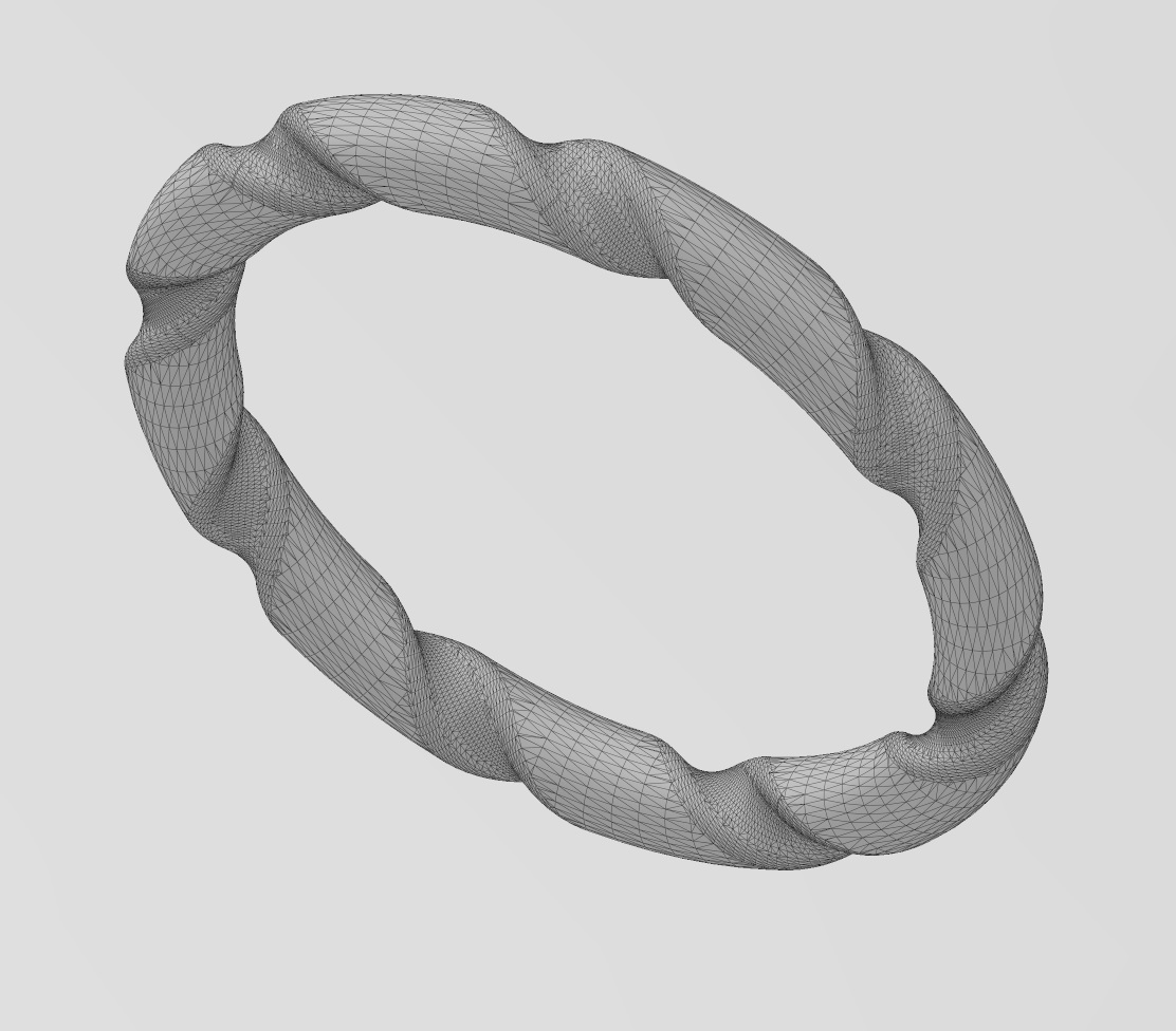 STL file Thin grooved twist motif band US sizes 5to9 3D print model 💍 ...