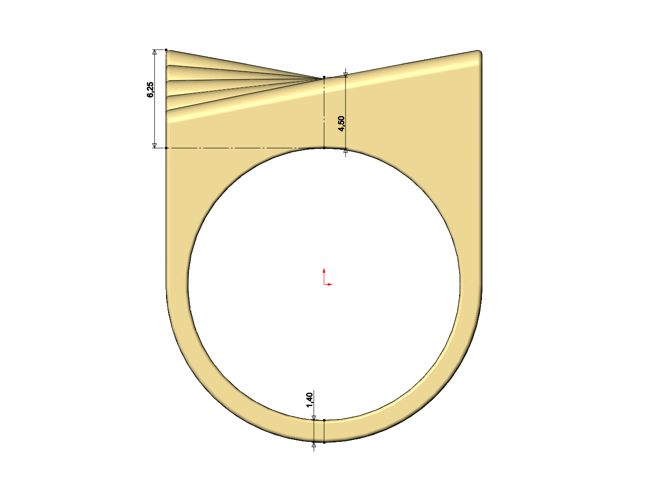 STL file Rounded bar helical pattern large statement ring 3D print ...