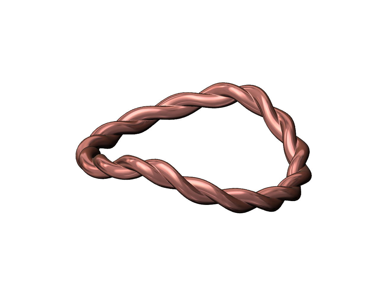 STL file Curved thin braided wire stacker ring US sizes 5to9 3D print ...