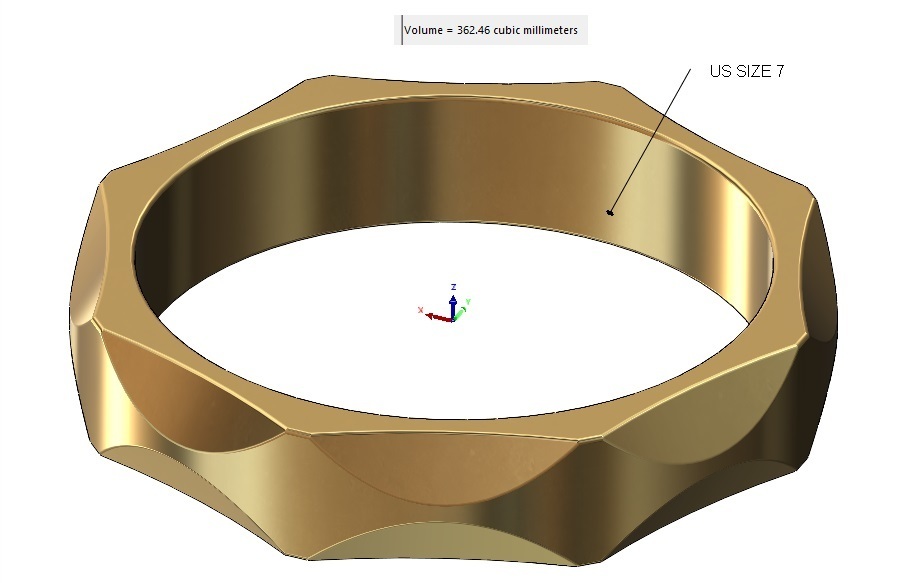 STL file Half round facets band 3D print model 💍 (3MF and STEP)・3D ...