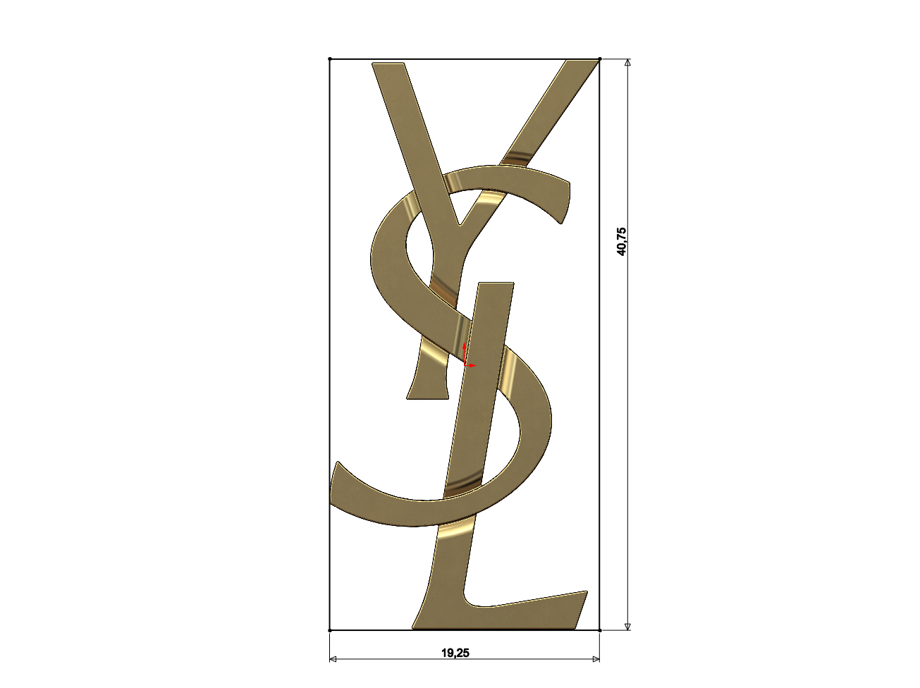 👜 Yves saint laurent logo replica 3D print model・ STL File for ・Cults