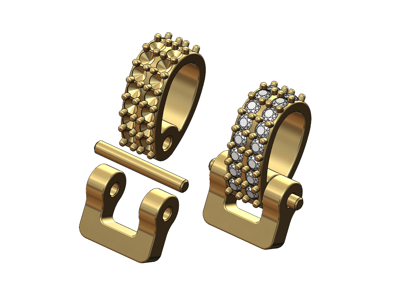 💎 Diamond bail link for a 4mm chain size 3D print model・ STL File for ...