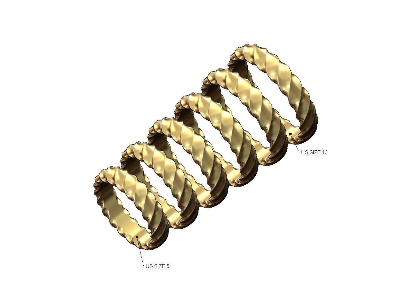 STL file Wide twist motif band US sizes 5to10 3D print model 💍 ・3D ...