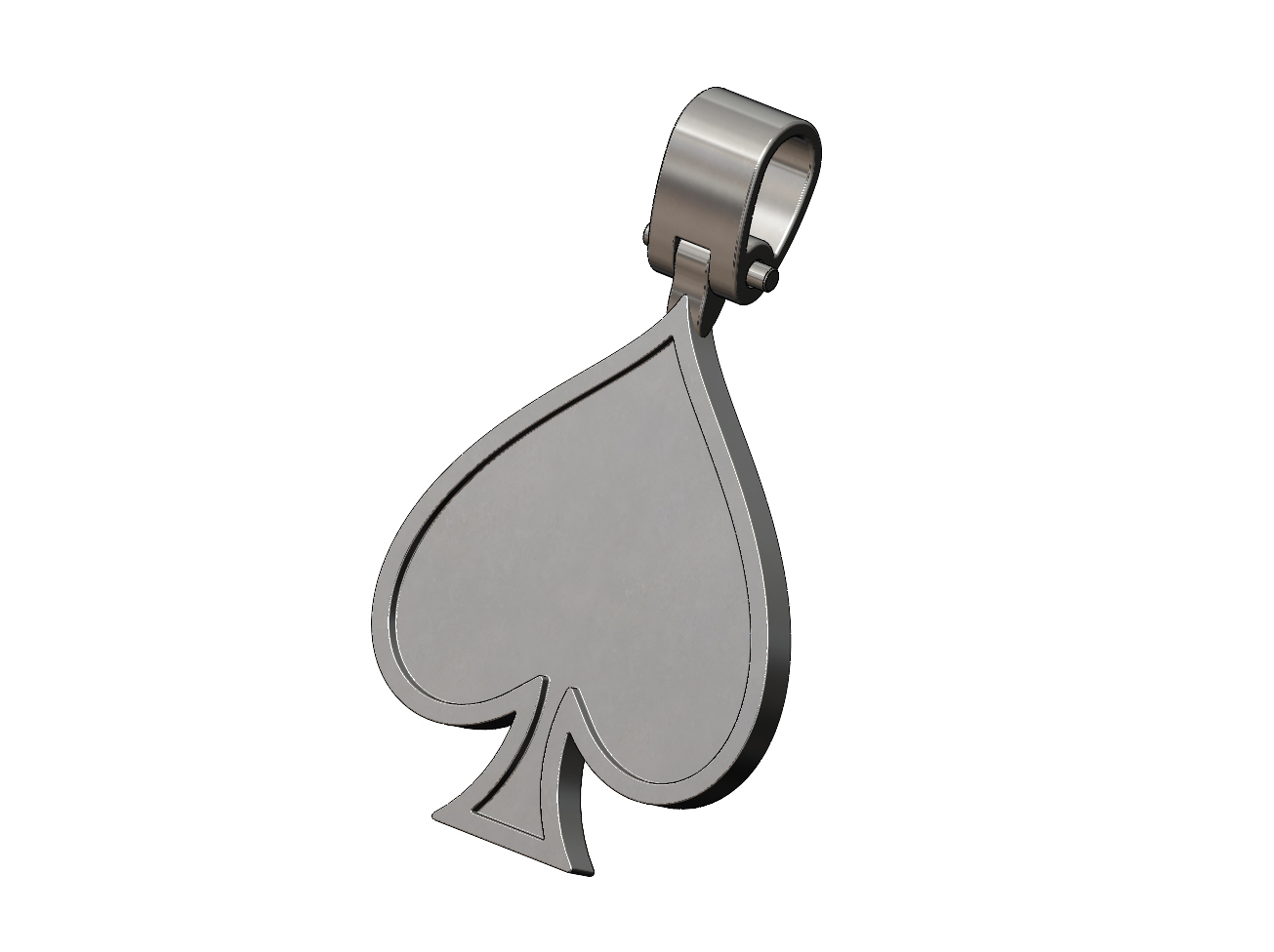 ♠️ Ace of spades memory pendant with bail 3D print model・ STL File for ...
