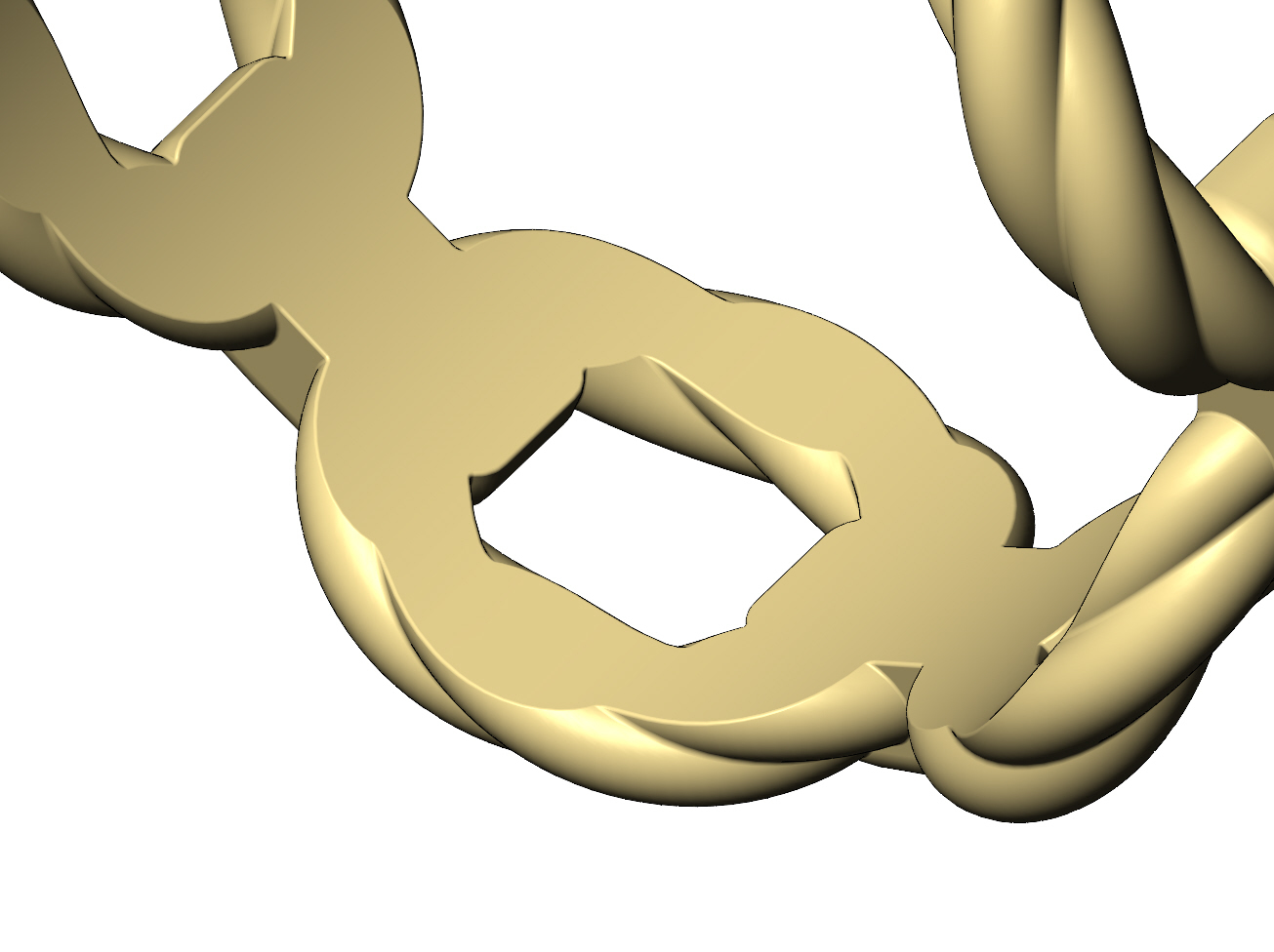Fichier STL Modèle d'impression 3D d'un anneau à maillons de chaîne en ...
