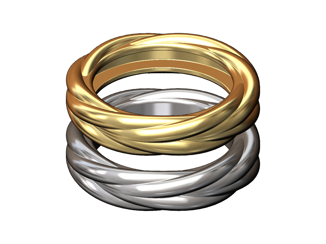 STL file Classic double braided rope ring 3D print model 💍 (3MF and ...