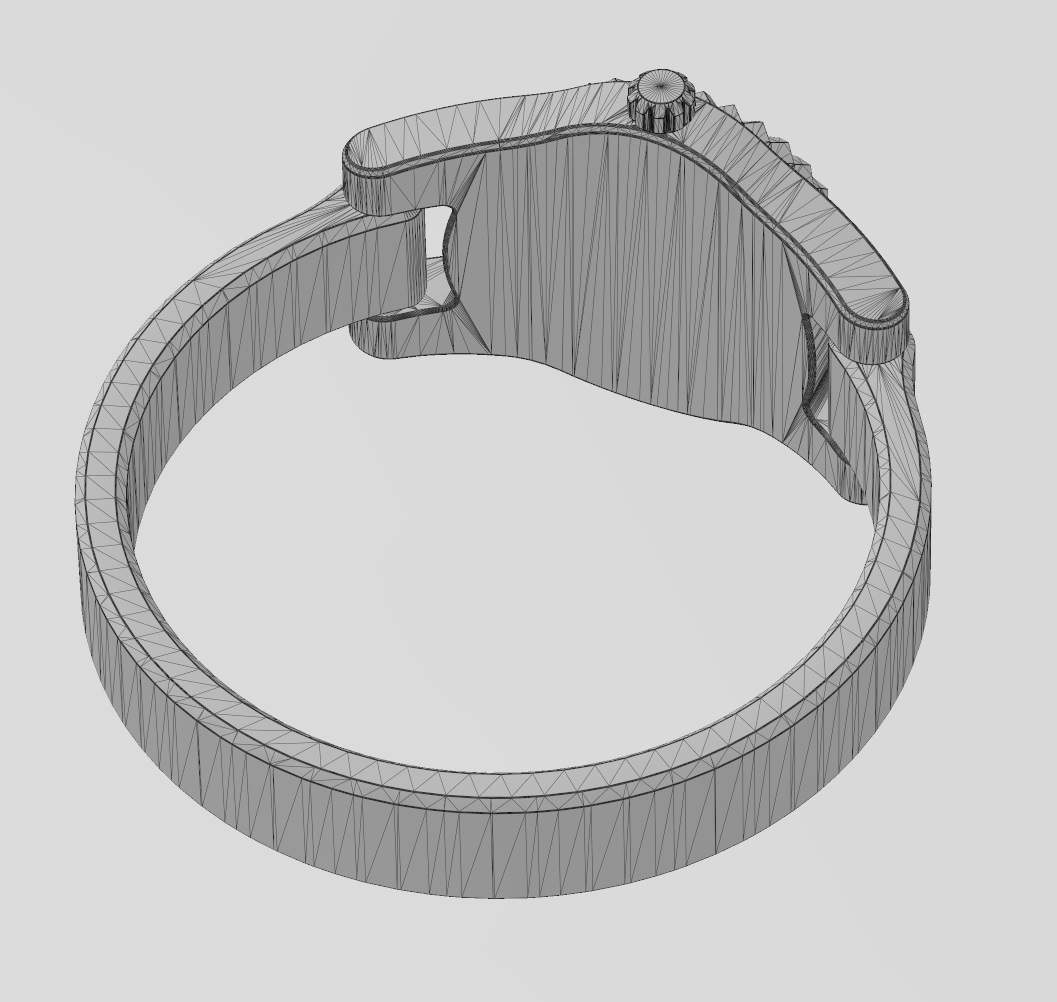 STL file Diamond cluster watch ring US sizes 5to9 3D print model 💎 ・3D ...
