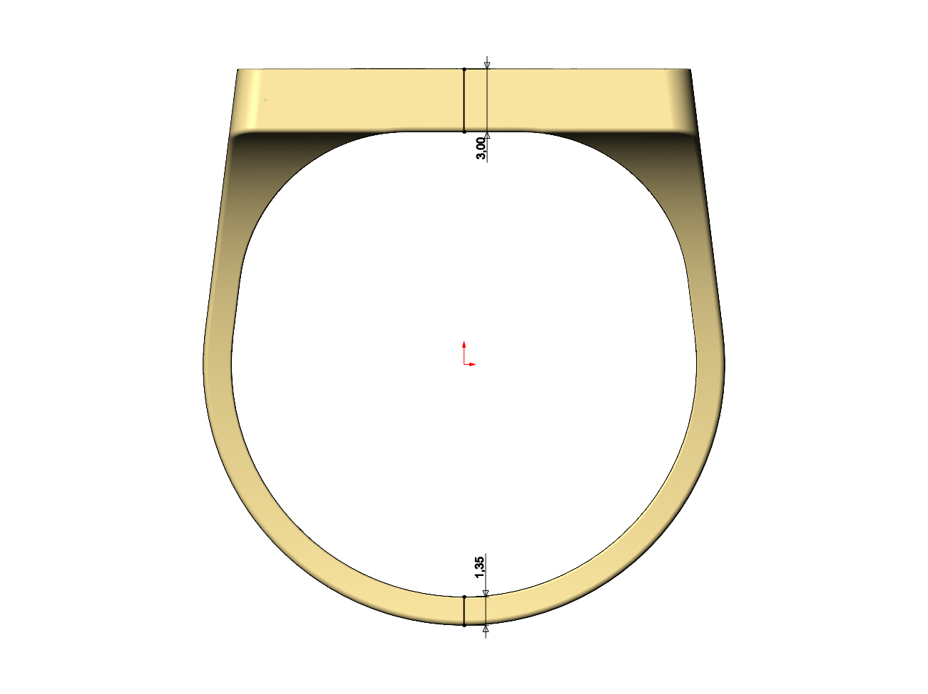 STL file RR rolls-royce logo replica large rectangular ring size 6to13 ...