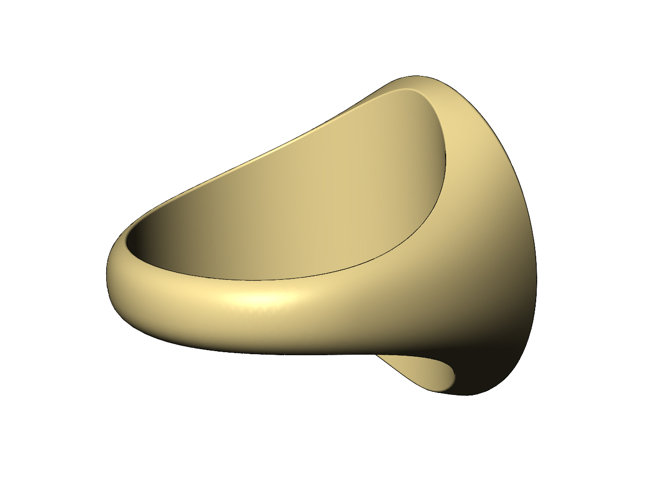 STL file Large 21mm round large signet ring US sizes 7 to 11 3D print ...