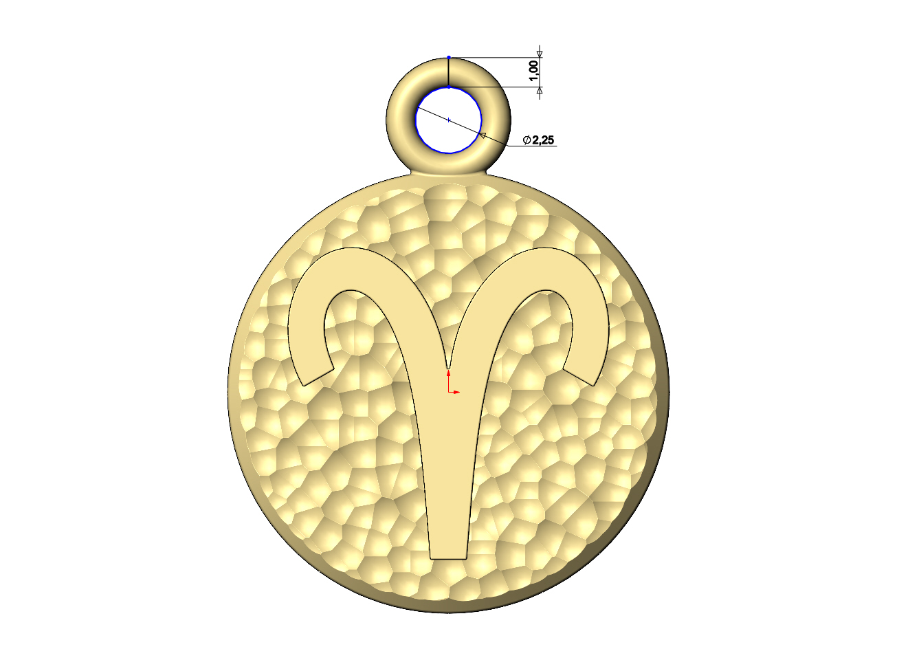 STL file Aries sign coin pendant and charm 3D print model ♈ (3MF)・Model ...