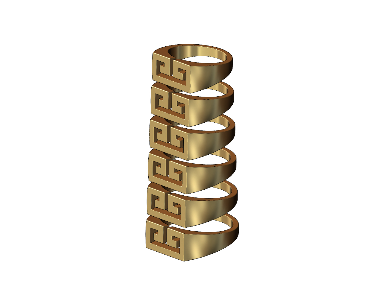 STL file Versace engraving rectangular signet ring US sizes 6to11 3D ...