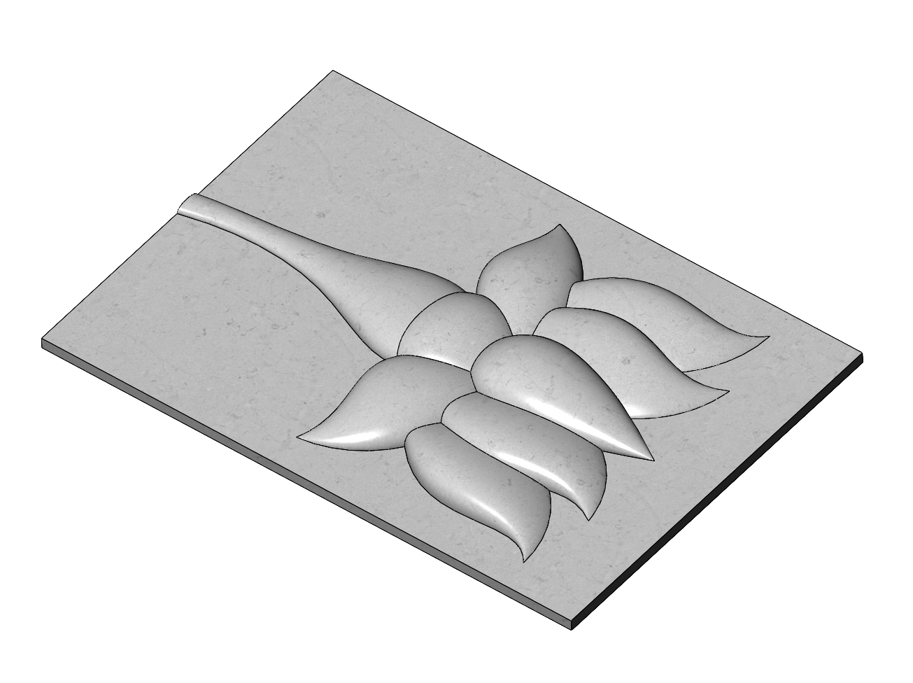 STL file Lotus flower relief decor ornament 3D print model 🪷 (3MF and ...