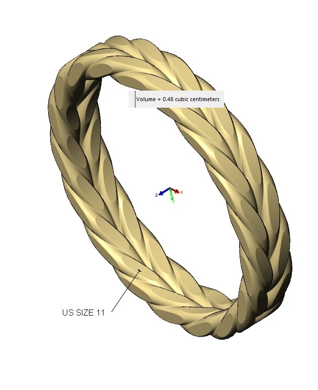 💍 Double wire faceted band 3D print model・ STL File for ・Cults