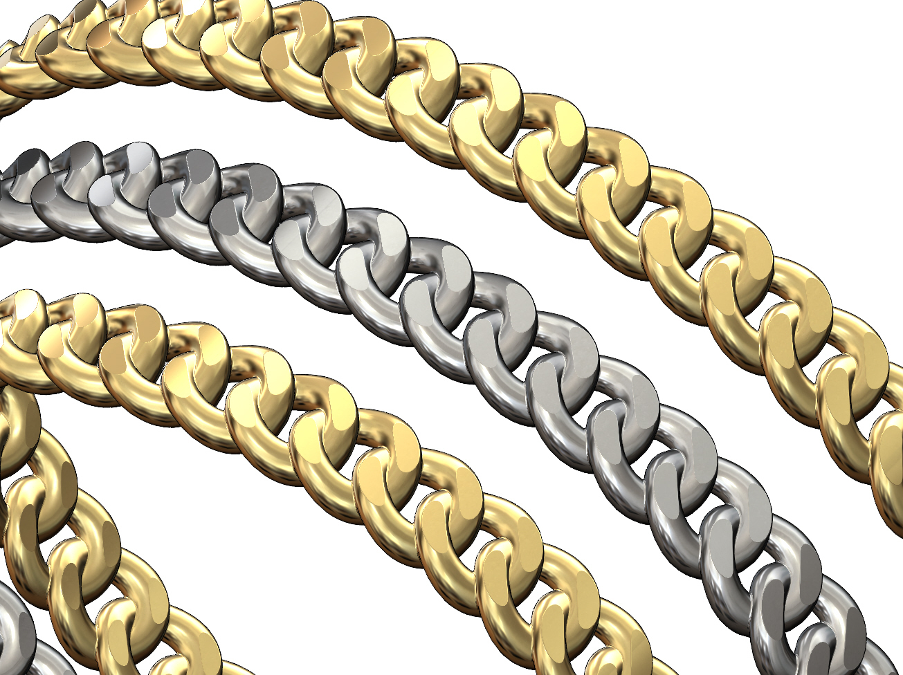 STL file Solid 7mm wide Cuban chain link cuff bracelet 3D print model 🔗 ...