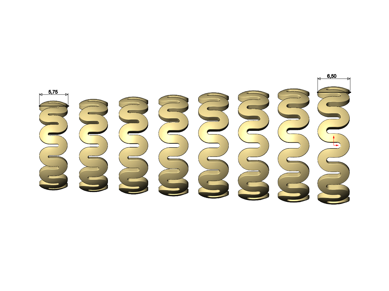 STL file Chunky rounded serpentine pattern band US size 4to13 3D print ...