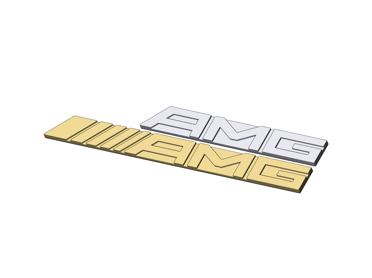 Fichier STL Modèle d'impression 3D de la bande du logo AMG 🚗・Objet ...