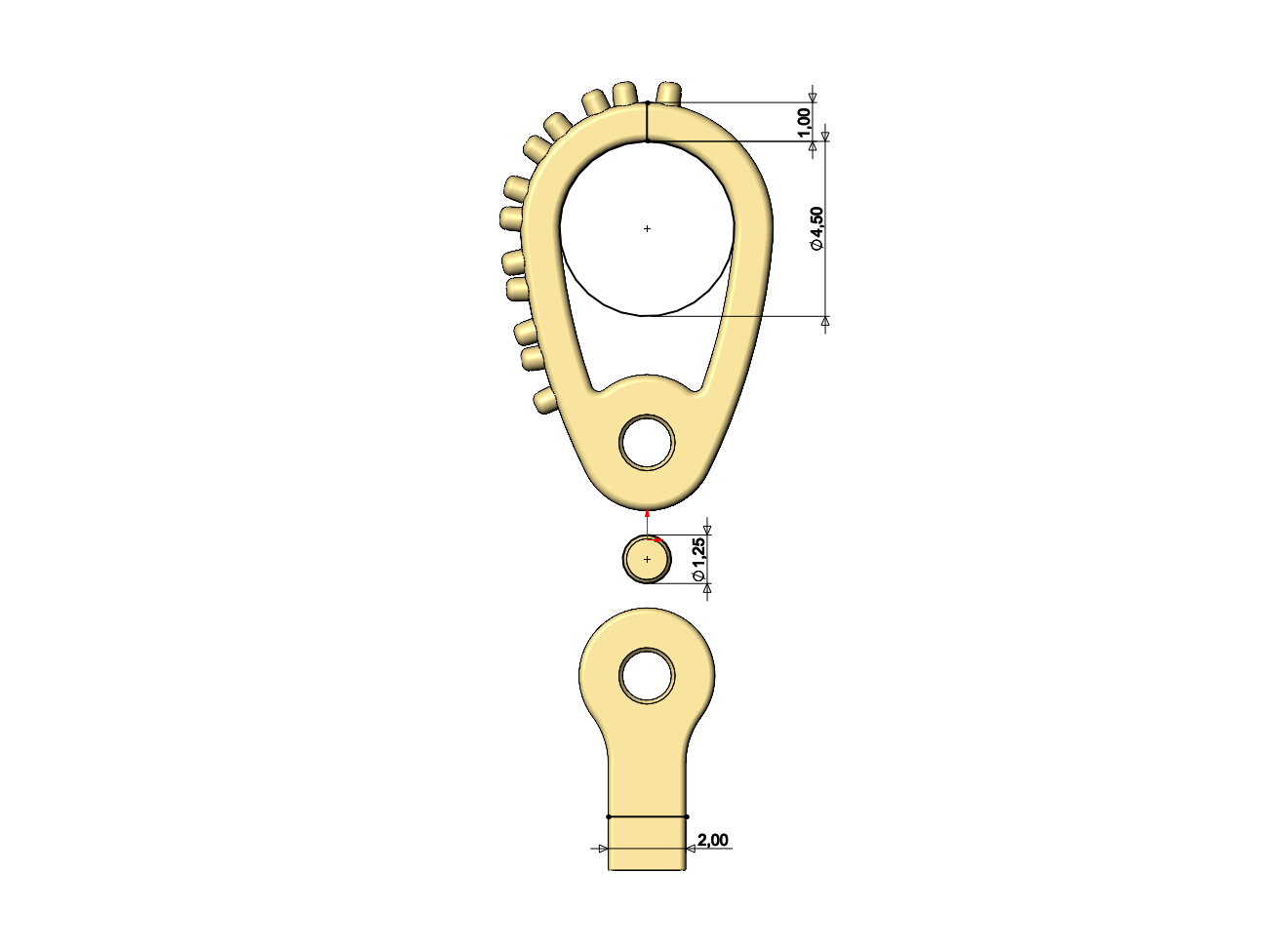 💎 Diamond bail connection for a 4mm chain 3D print model・ STL File for ...