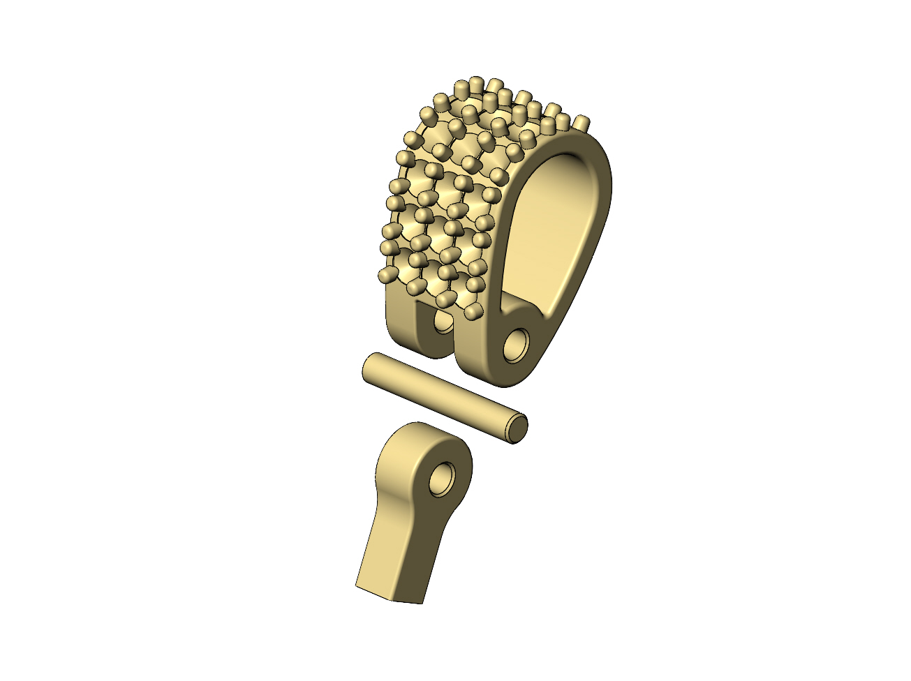 💎 Diamond bail connection for a 4mm chain 3D print model・ STL File for ...