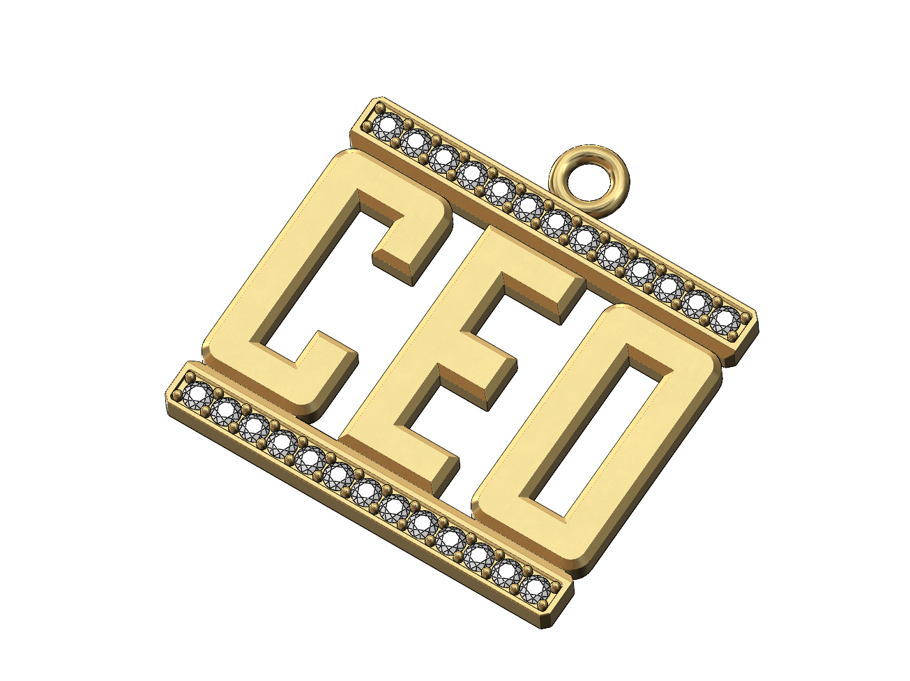Файл STL Small CEO Diamond pendant and charm 3D print model 🤏・Дизайн 3D ...