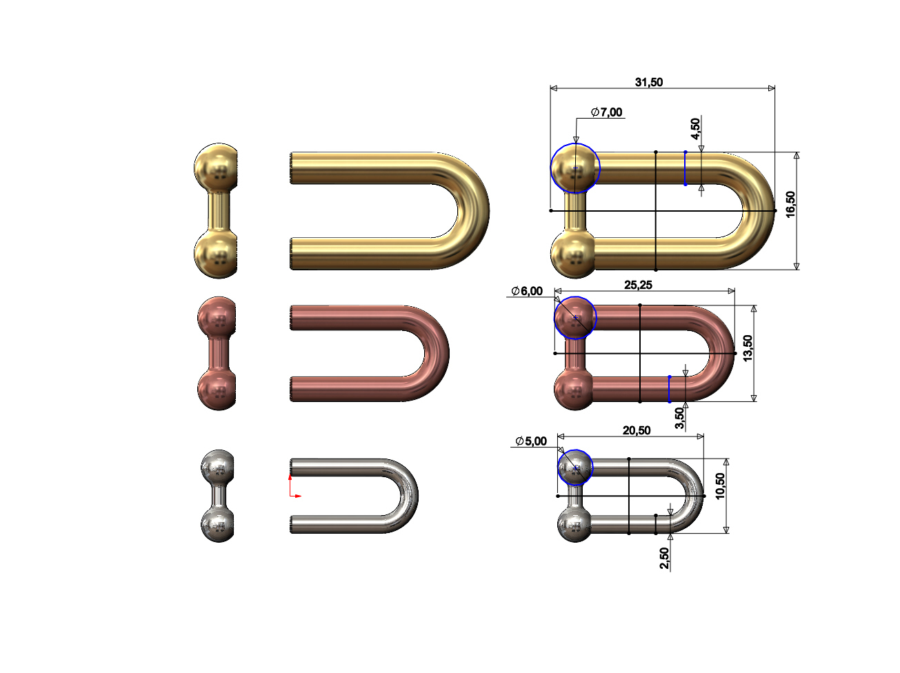 STL file Hardware chain links for bracelete pendants and necklace 3D ...