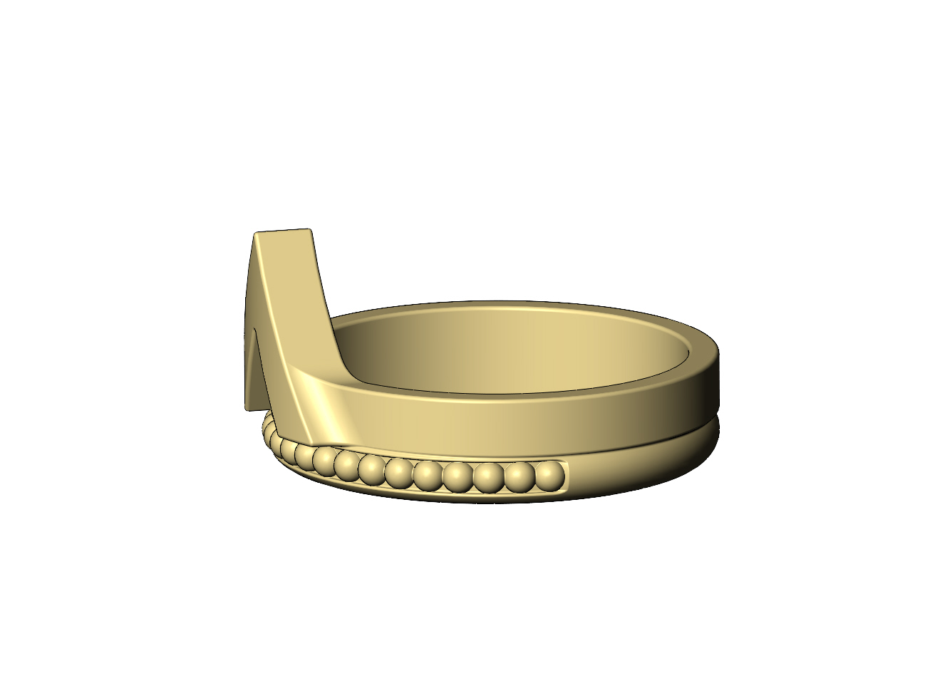 STL file Beaded V fashion band US sizes 6to9 3D print model 💍 ・3D ...