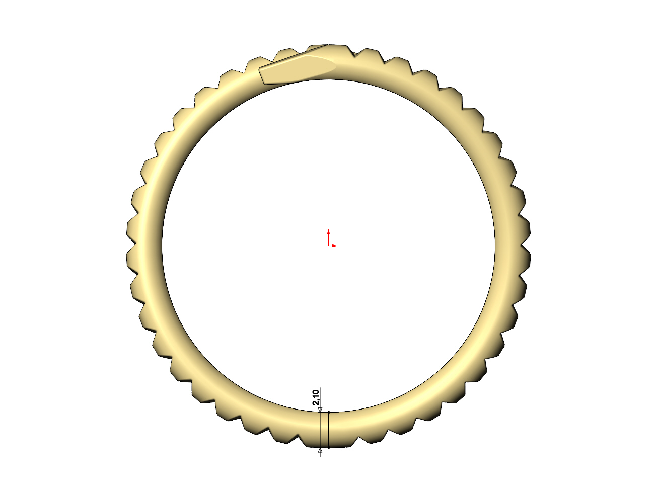 STL file Notched bypass nail ends fashion ring US sizes 5to10 3D print model 💅 ・3D printing idea ...