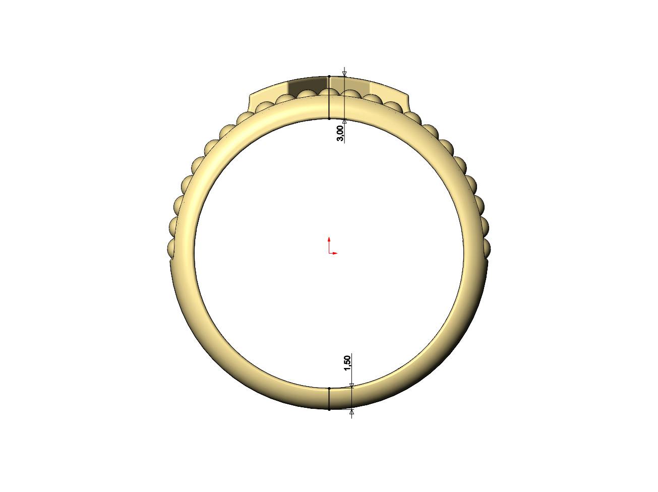 STL file Beaded V fashion band US sizes 6to9 3D print model 💍 ・3D ...