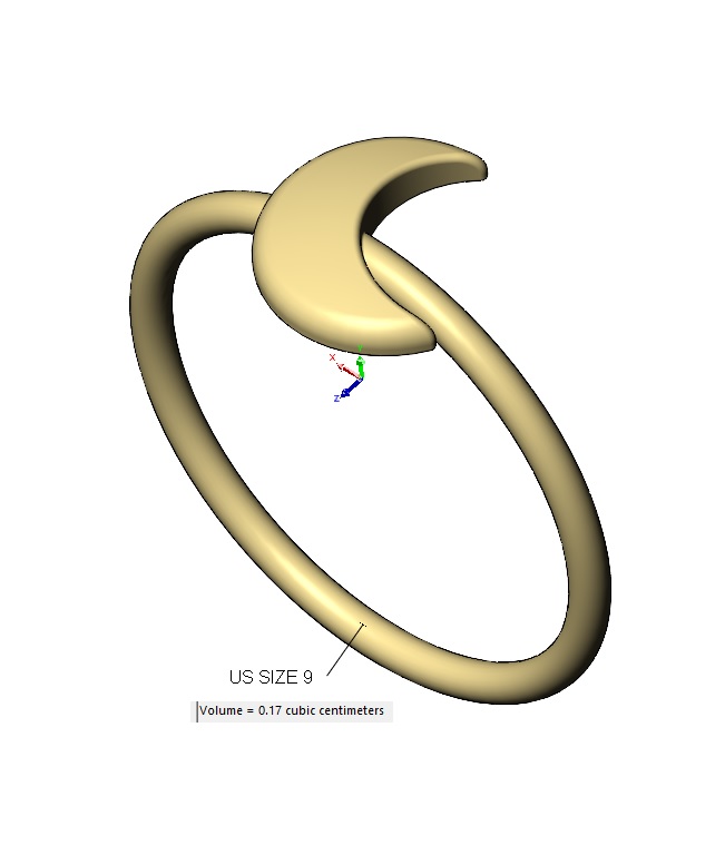 STL file Crescent moon band US sizes 5to9 3D print model 🌙 (3MF)・3D ...