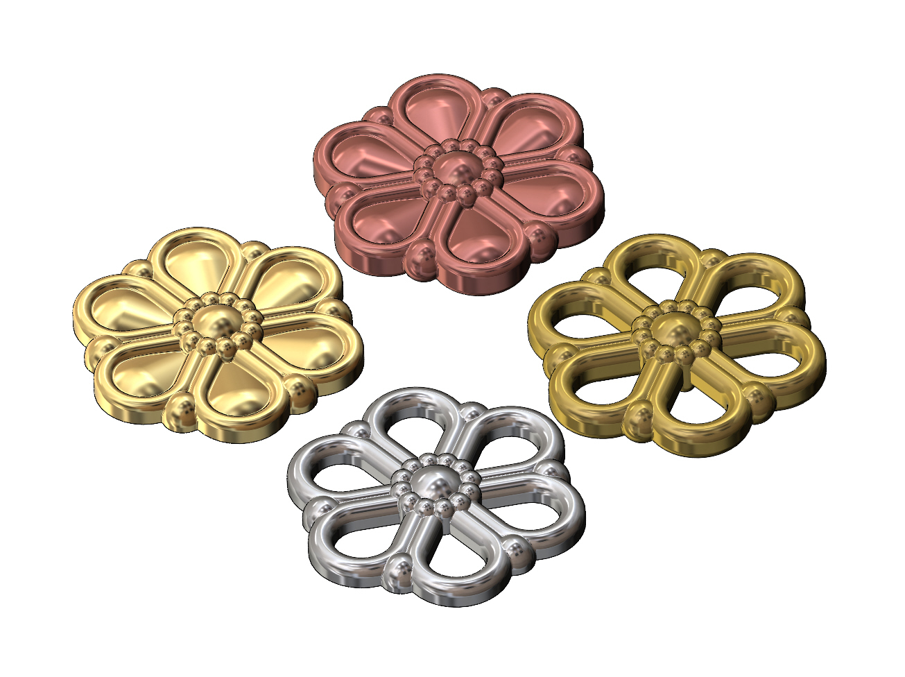 STL file Simple Daisy flower pendants charms 3D print model 💐・3D print ...