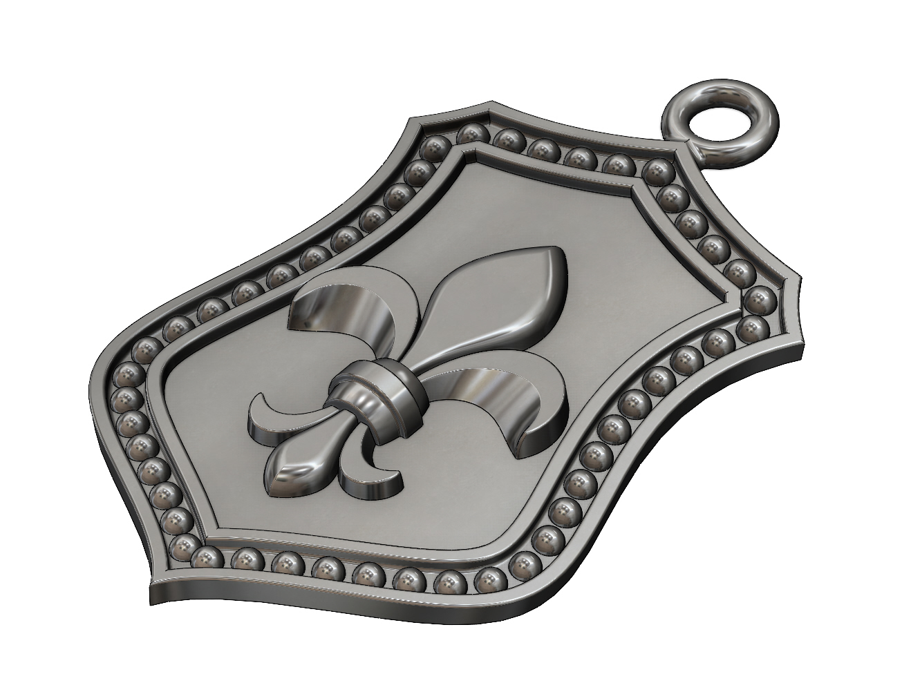 STL file Fluer de Lis Shield Pendant N01 3D print model 🛡️・3D printing ...