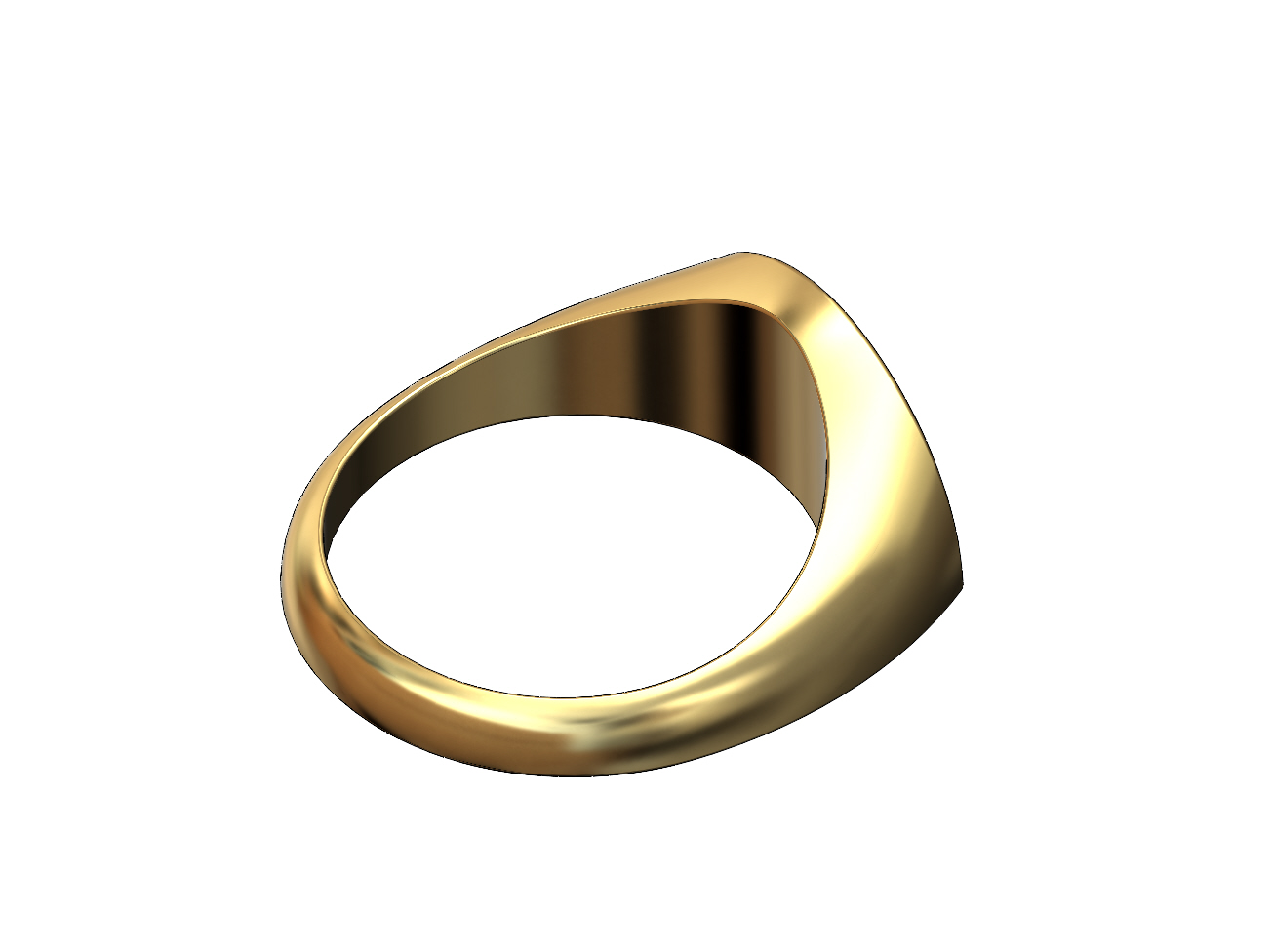 STL file Half round signet ring US sizes 5to10 3D print model 💍 (3MF ...