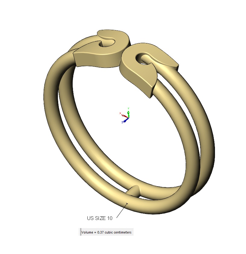 STL file Safety pin shaped wire ring US sizes 5to10 3D print model 🦺 ...