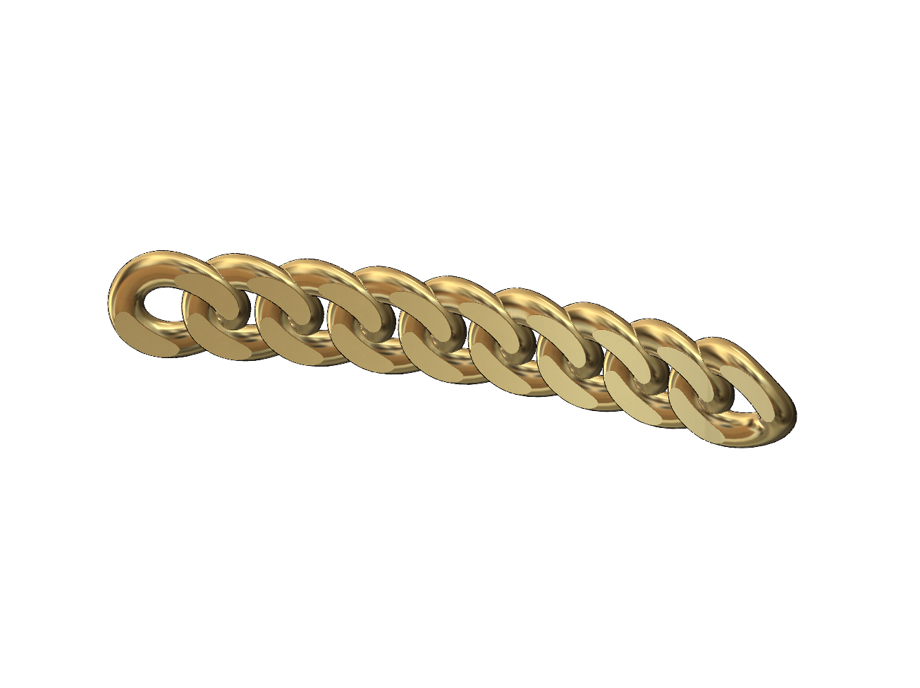 🔗 Faceted solid Cuban link chain bracelet tag 3D print model・ STL File ...
