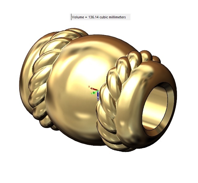 STL file Barrel shaped bead and charm 3D print model 💍 (3MF and STEP ...