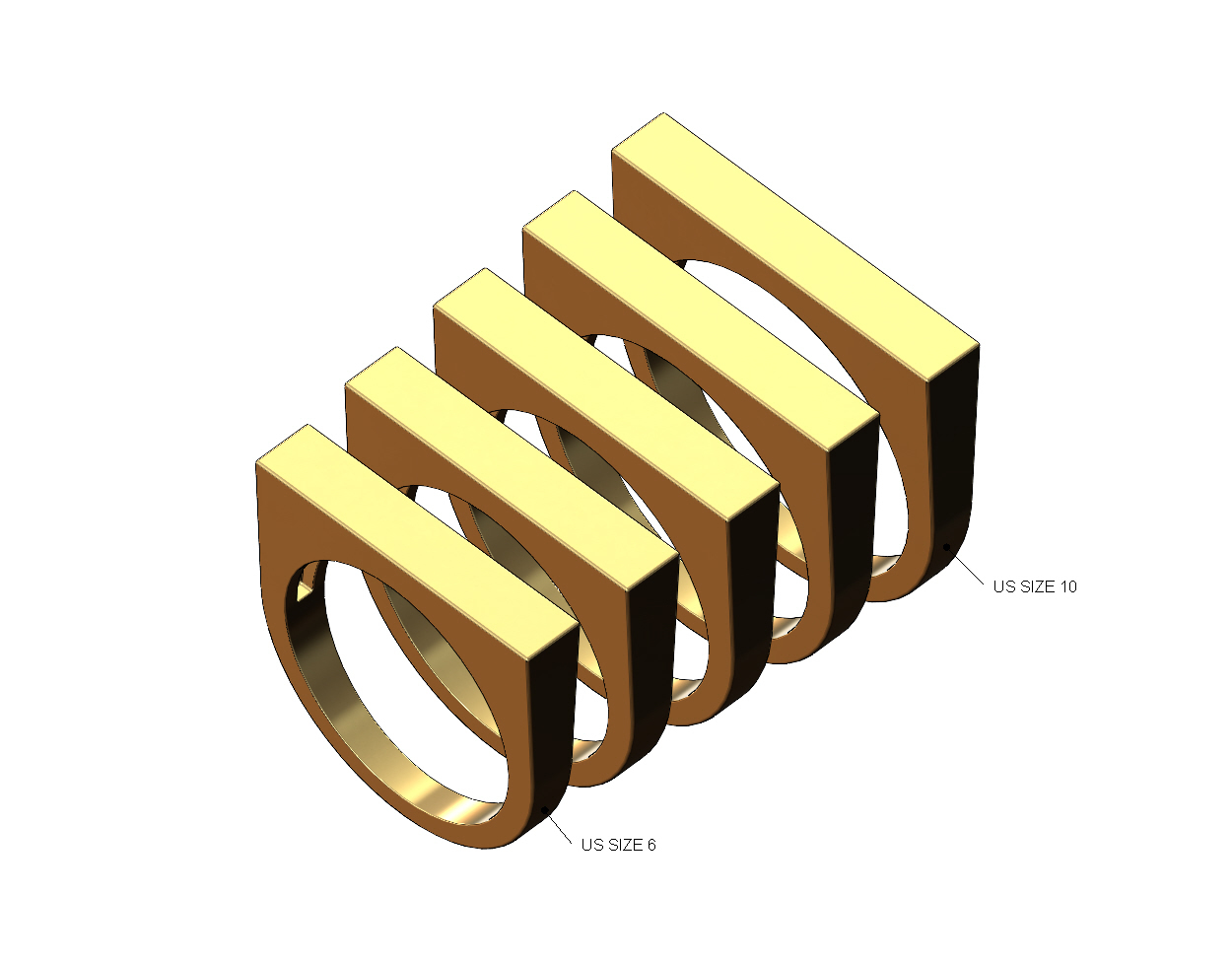 Archivo STL Anillo de sello rectangular de superficie plana Modelo de ...