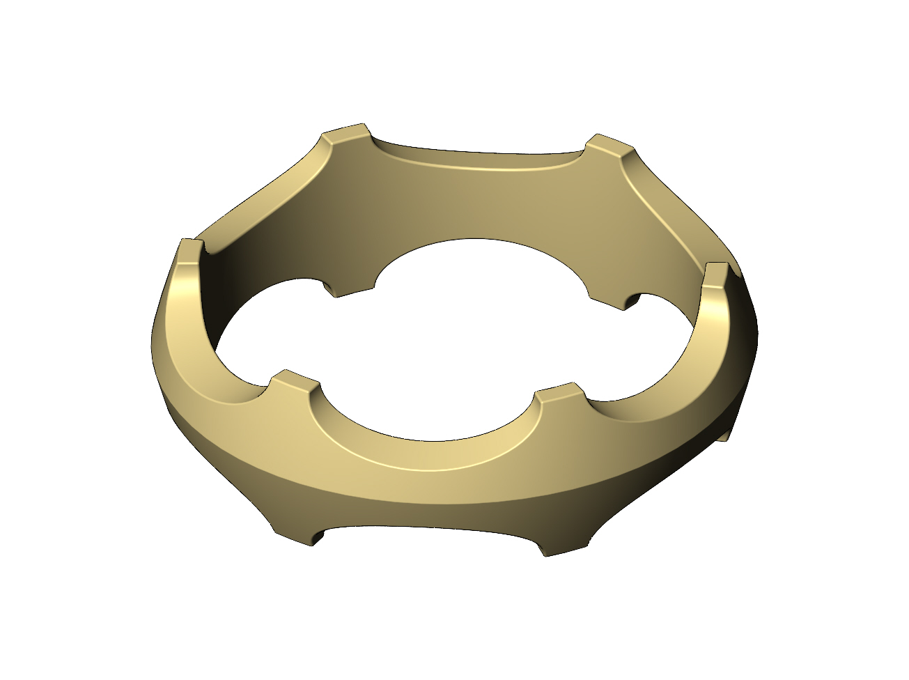 STL file Simple rounded crown shaped band US sizes 5to9 3D print model ...