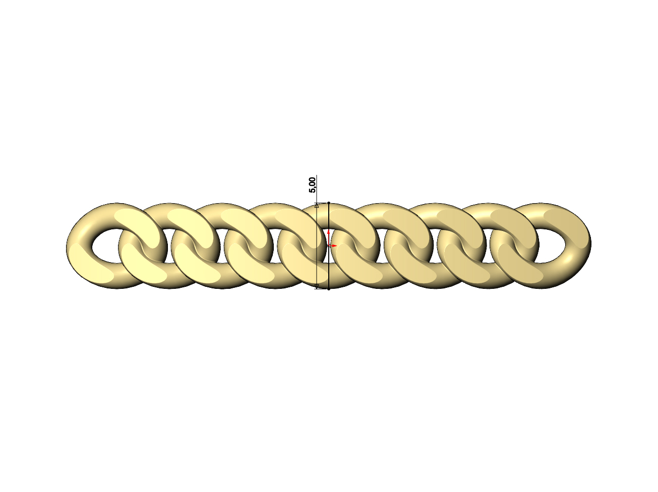 🔗 Faceted solid Cuban link chain bracelet tag 3D print model・ STL File ...