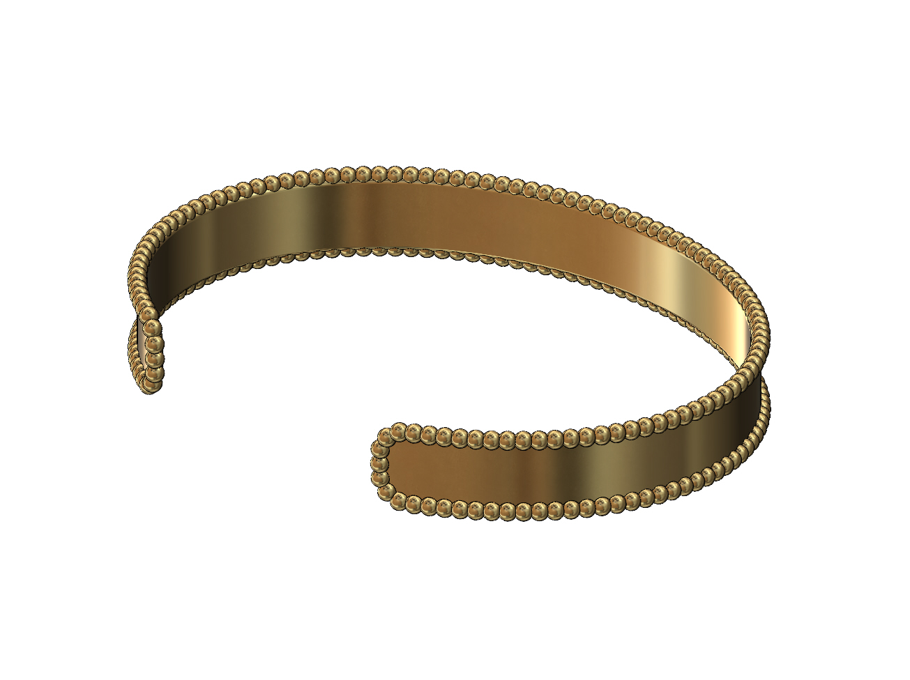 STL file Simple beaded 10mm cuff bracelet 3D print model 💫 ・3D printing ...