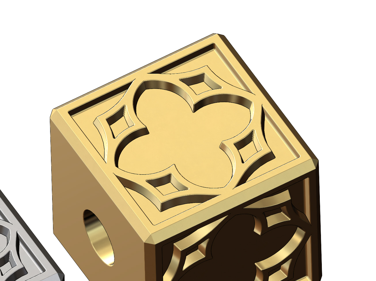 STL file Gothic ornament cube charm and pendant 3D print model 💫 (3MF ...