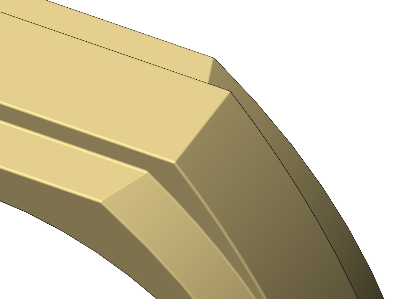 💍 Anillo de sello rectangular escalonado Tallas US 5 a 13 Modelo de ...