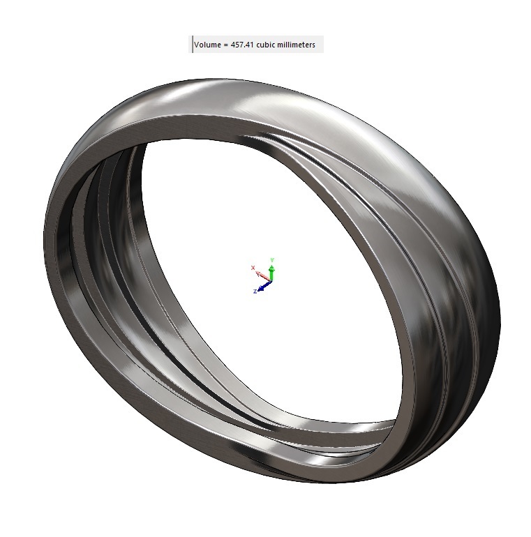 💍 Overlapping bands ring 3D print model・ STL File for ・Cults