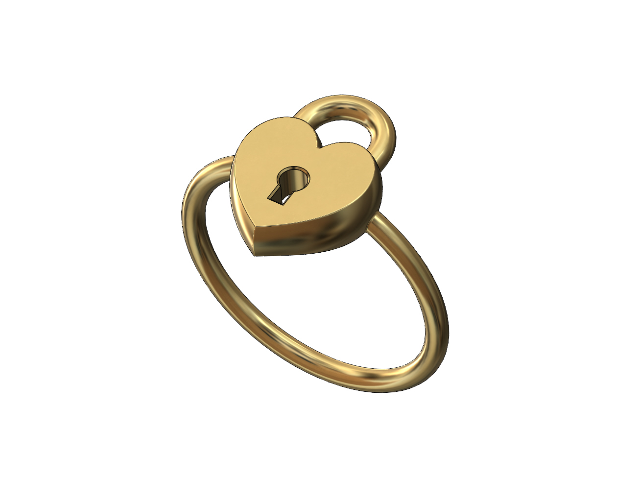 STL file Heart shaped lock bands US sizes 6 7 8 3D print model 💜 (3MF ...