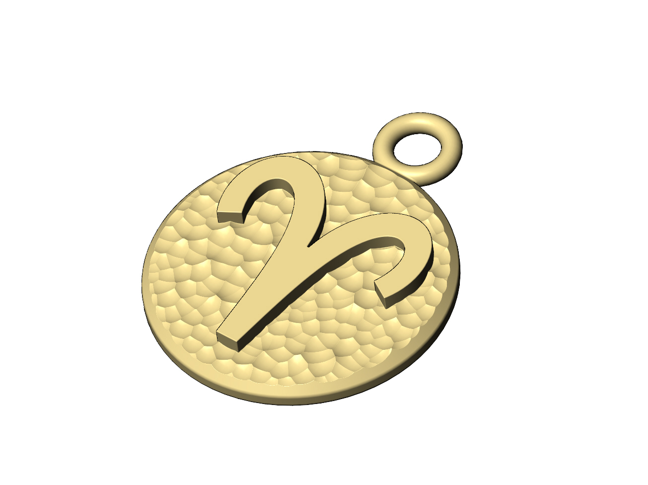 STL file Aries sign coin pendant and charm 3D print model ♈ (3MF)・Model ...