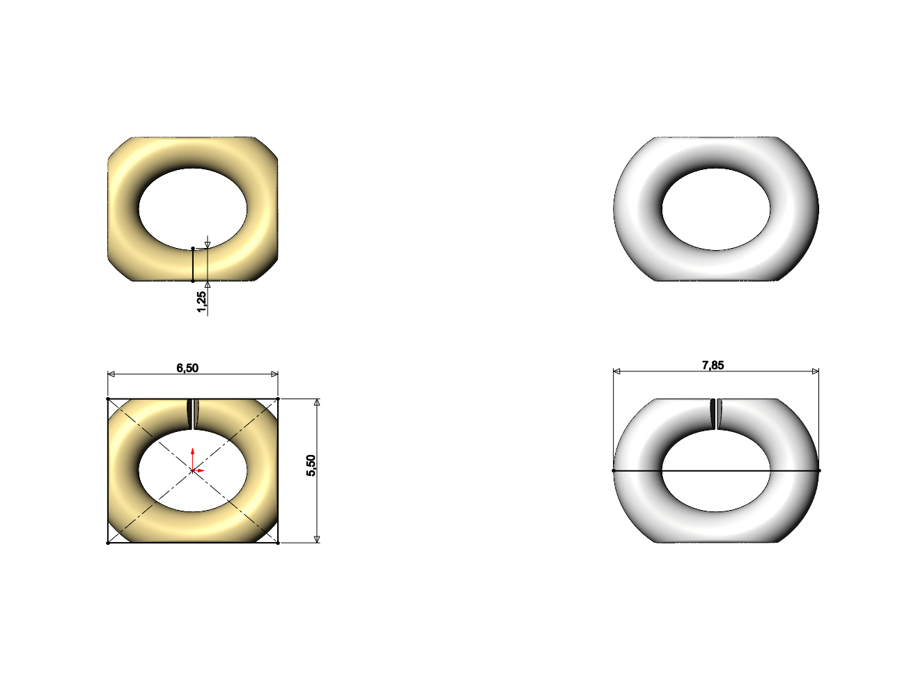 🤏 Faceted small bracelet and chain link 3D print model・ STL File for ・Cults