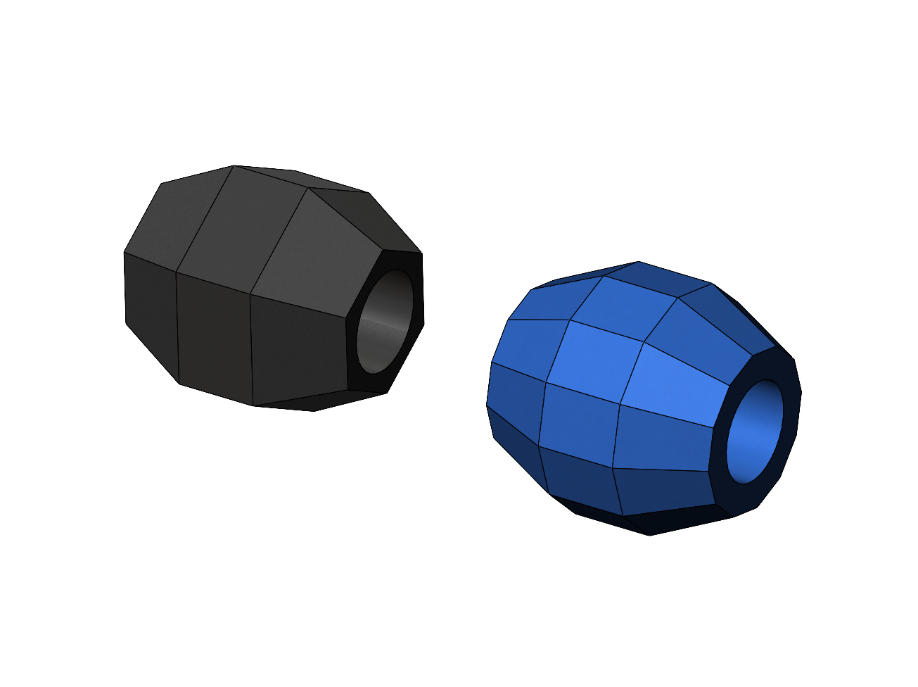 STL file Geometric faceted beads and charms 3D print model 💍・3D printer ...